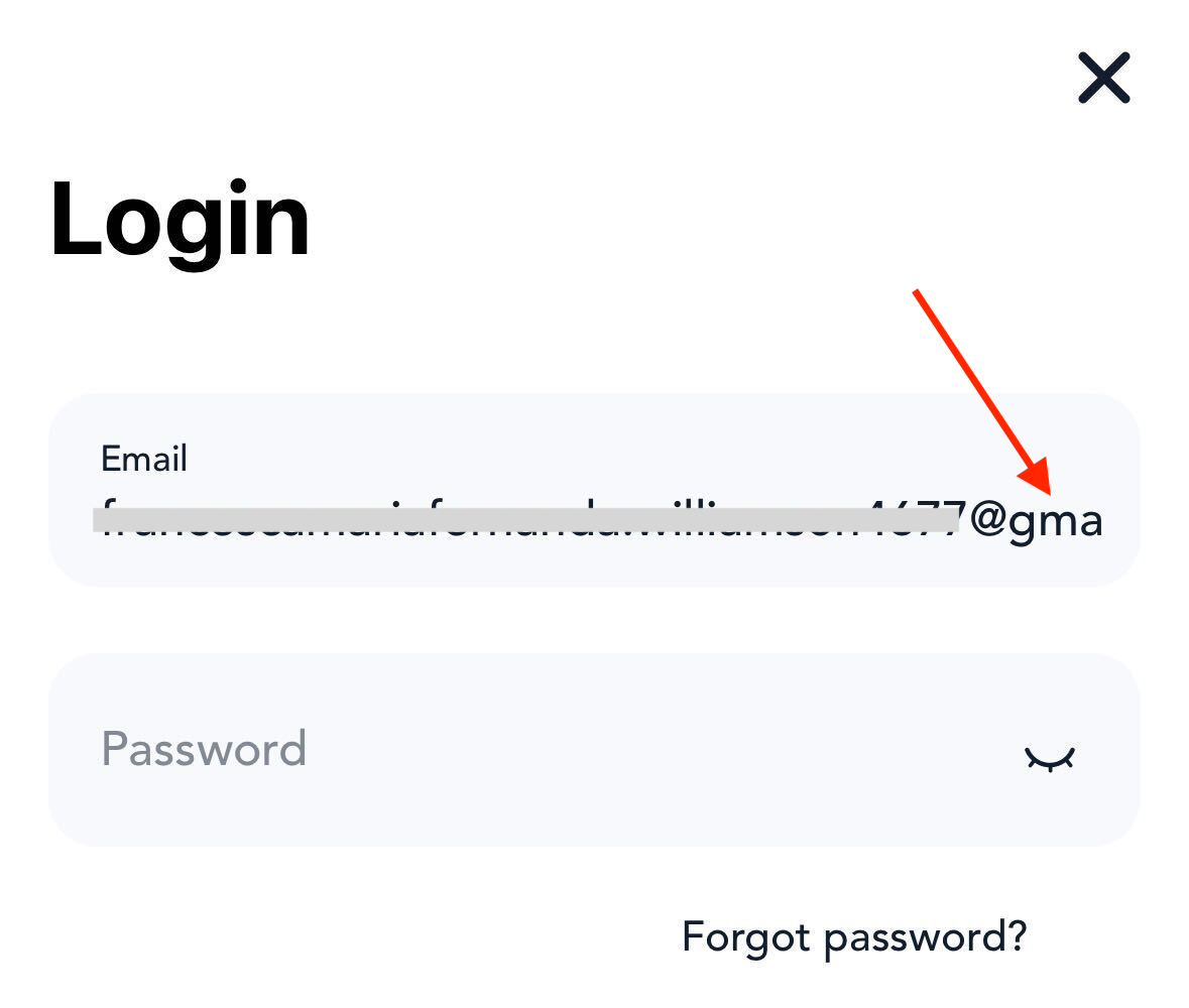 Login issue: email is too long – Dancebit