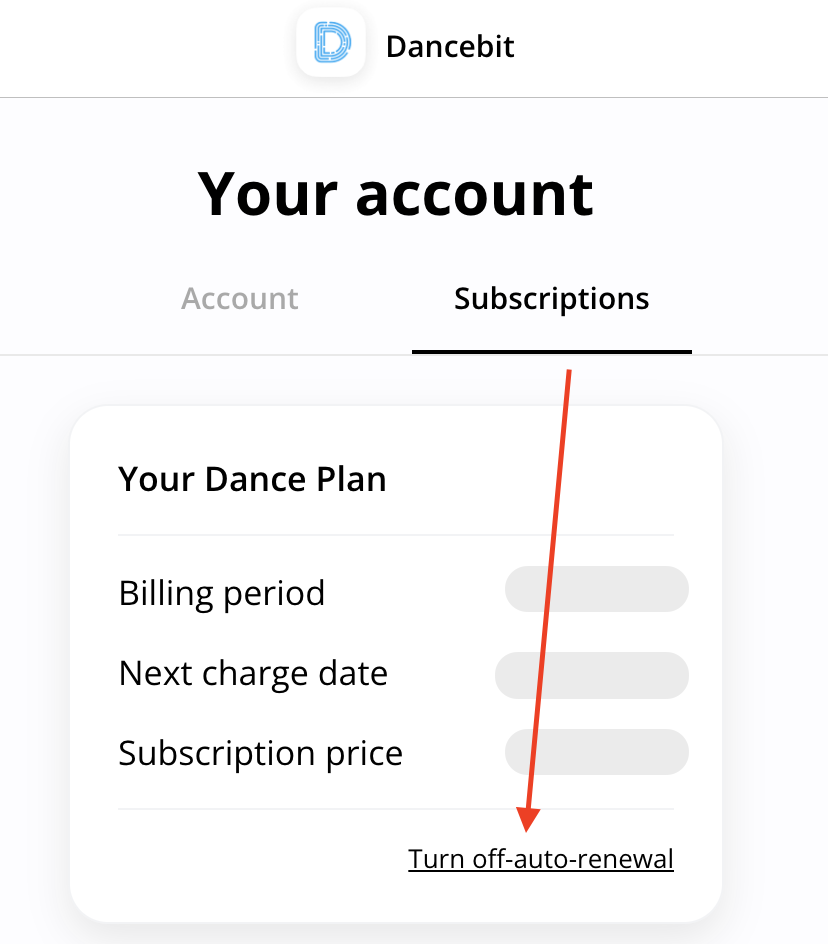 Canceling subscription – Dancebit